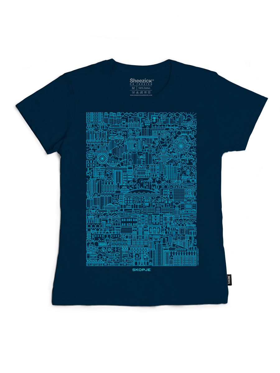Skopje Blueprint, women's t-shirt